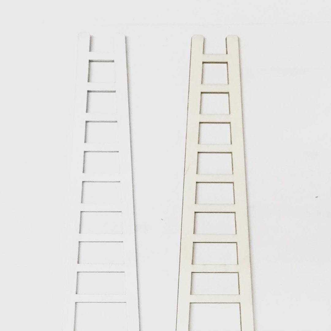 Single Unpainted Laser Cut Mini Ladders - Available in White or Plain ...