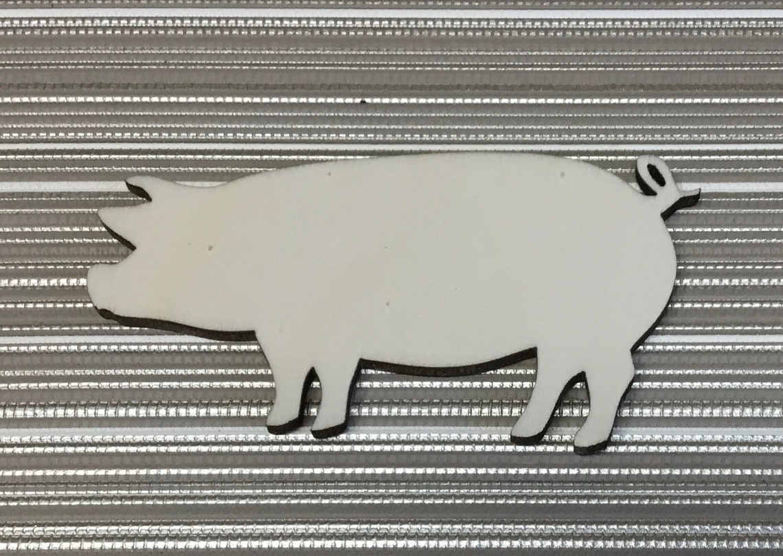 NEW pack of 10 unpainted laser cut Wooden pigs Available with | Etsy