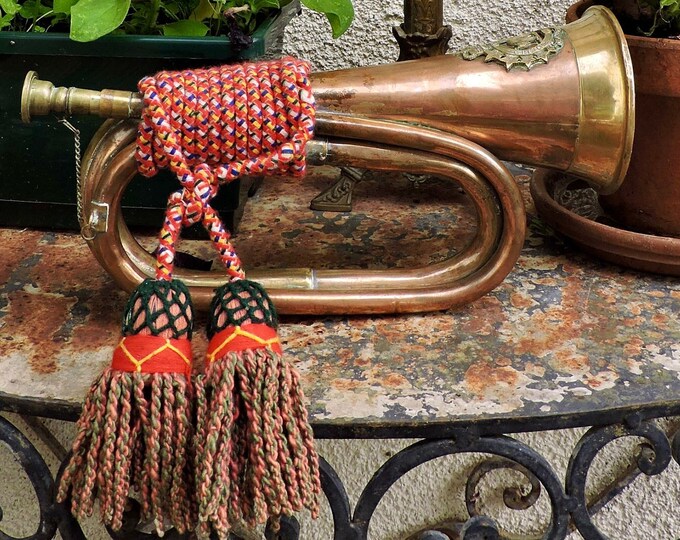 Vintage Horn, French Canadian 1930s Bugle, Musical Horn Instrument ...