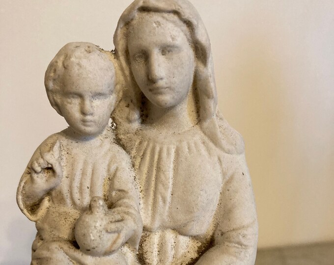 Mary and Jesus Statue, 1920s Madonna/jesus Orb Sculpture, Our Lady of ...