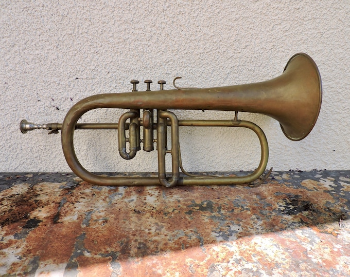 Trumpet Made by Couesnon of Paris, Antique French Brass Trumpet Dated ...