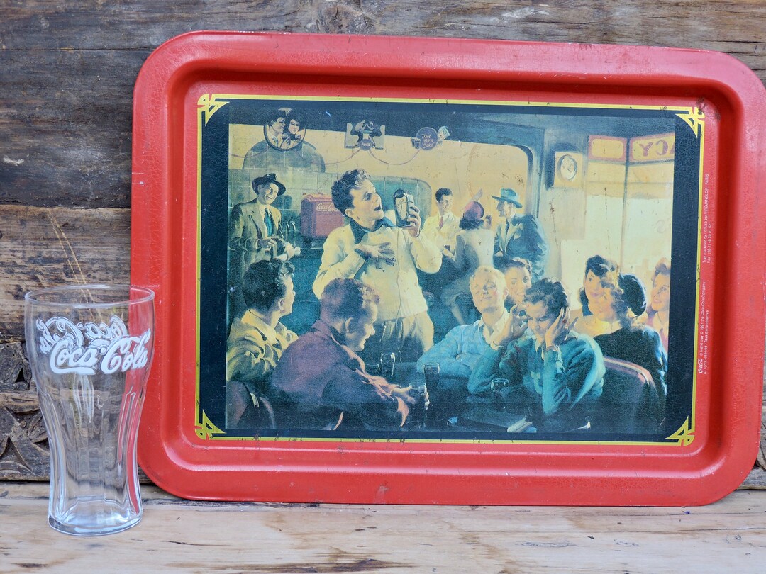 Retro Coca Cola Serving Tray, French Coke Advertising, Metal Bistro/bar ...