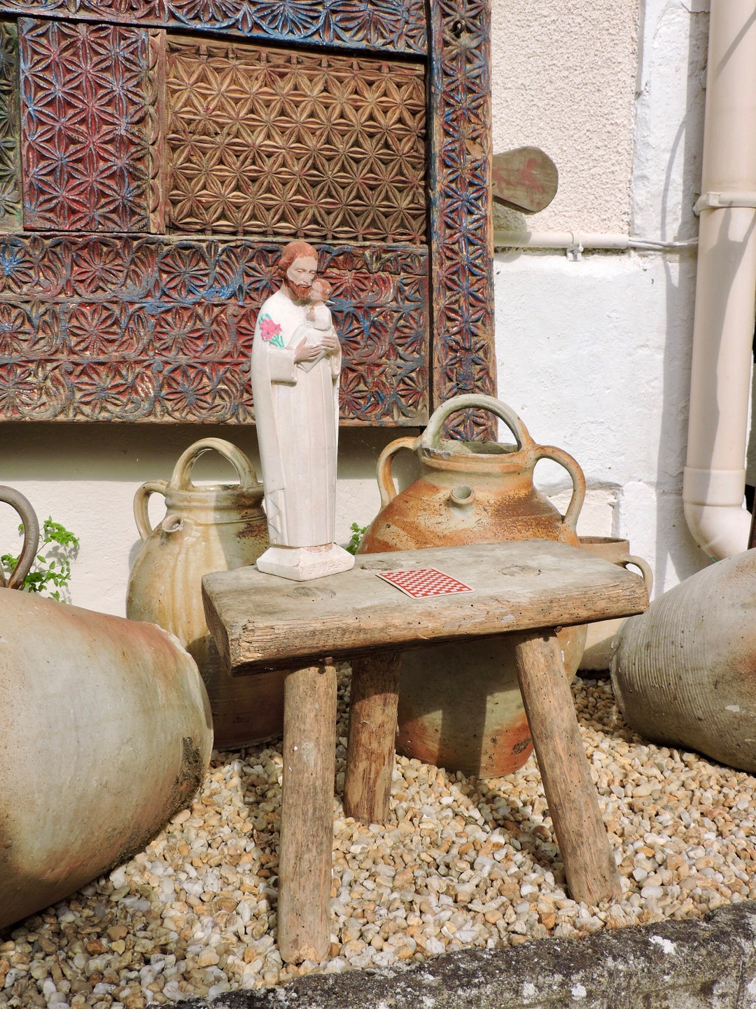 Saint Joseph et l'Enfant Jésus, figurine d'art chrétien français par ...