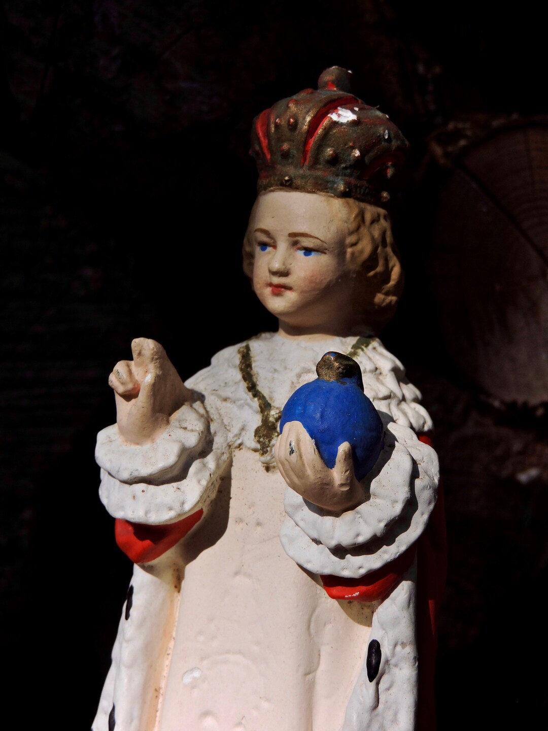 Infant Jesus of Prague, Vintage Plaster Sculpture, French Figurine ...