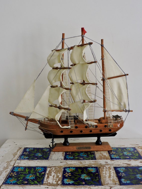 Vintage Model Sailing Vessel the Mayflower Miniature Sailing - Etsy