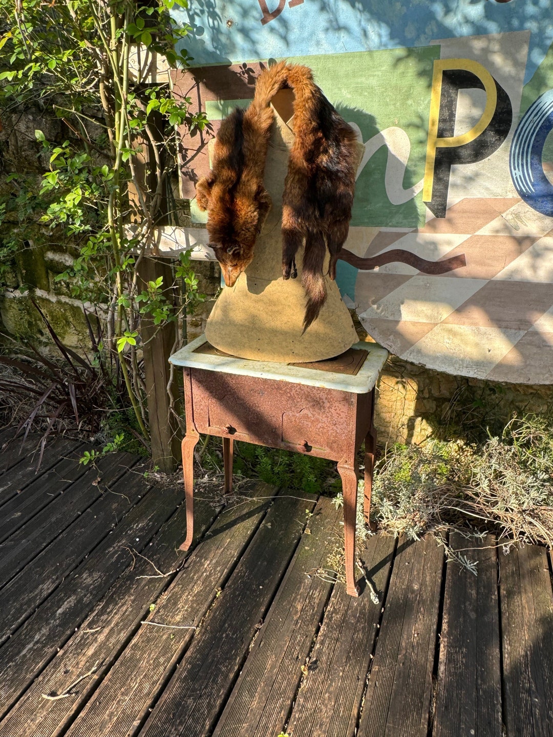 Vintage Fox Fur Full Pelt Wrap, French Fox Stole, Fox Collar/shoulder ...