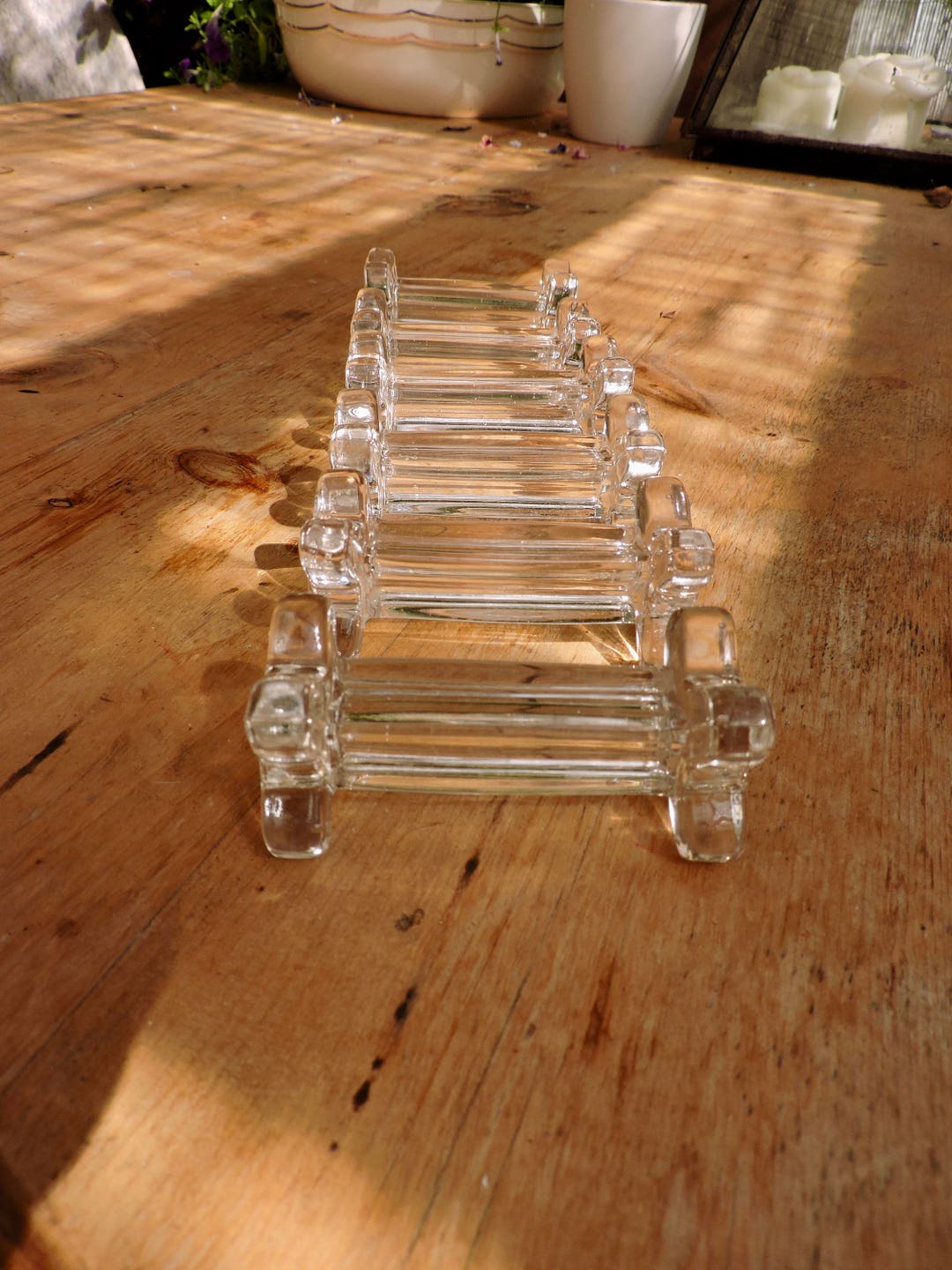 Vintage Knife Rests/cutlery Stands 6 French Flatware Rests SIX Glass ...