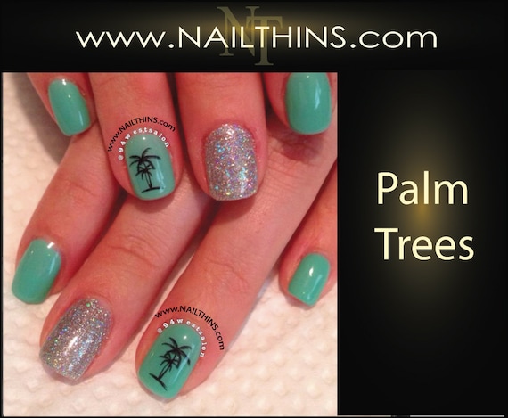 Palm Tree Toe Nail Art