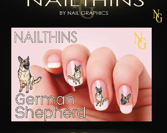 German Shepherd Dog Nail Art - Etsy