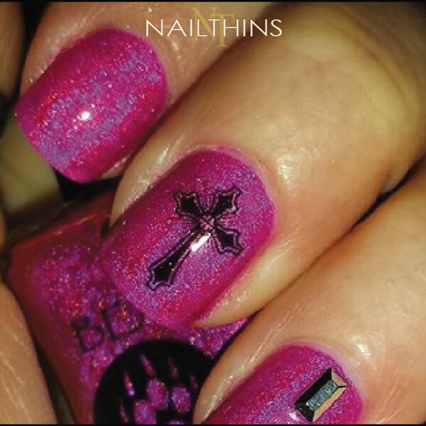 Cross Nail Decal - Etsy