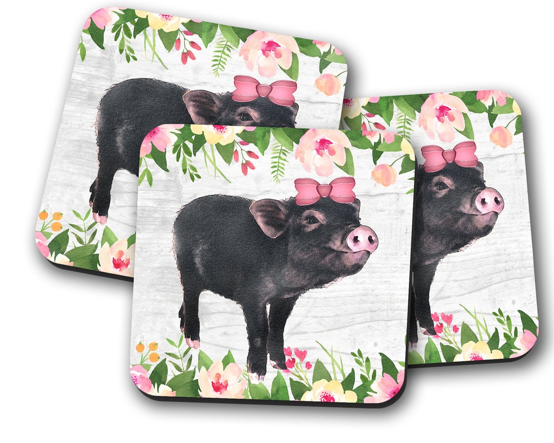 Funny Desk Decor Pig Coaster Funny Coasters Desk Coaster - Etsy