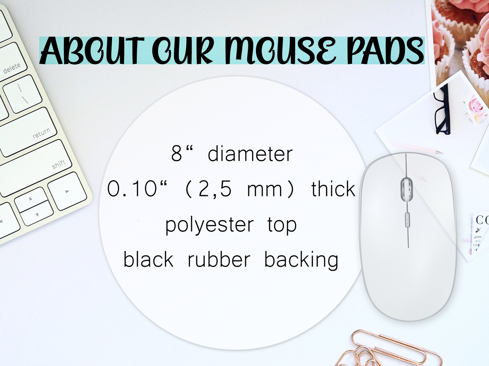 Round Teacher Mouse Pad With Personalized Name Custom Teacher - Etsy