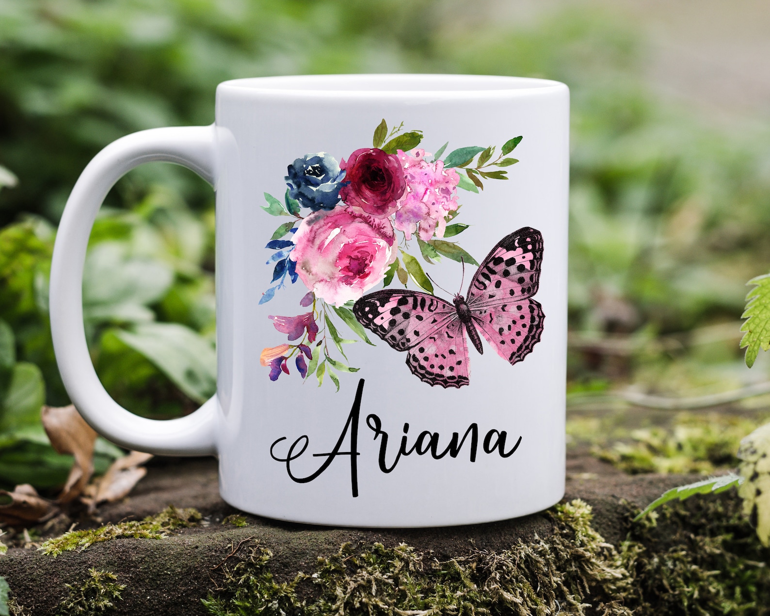 Personalized Butterfly Mug Custom Name Coffee Mug Butterfly - Etsy