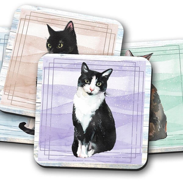 Cat Coaster - Etsy