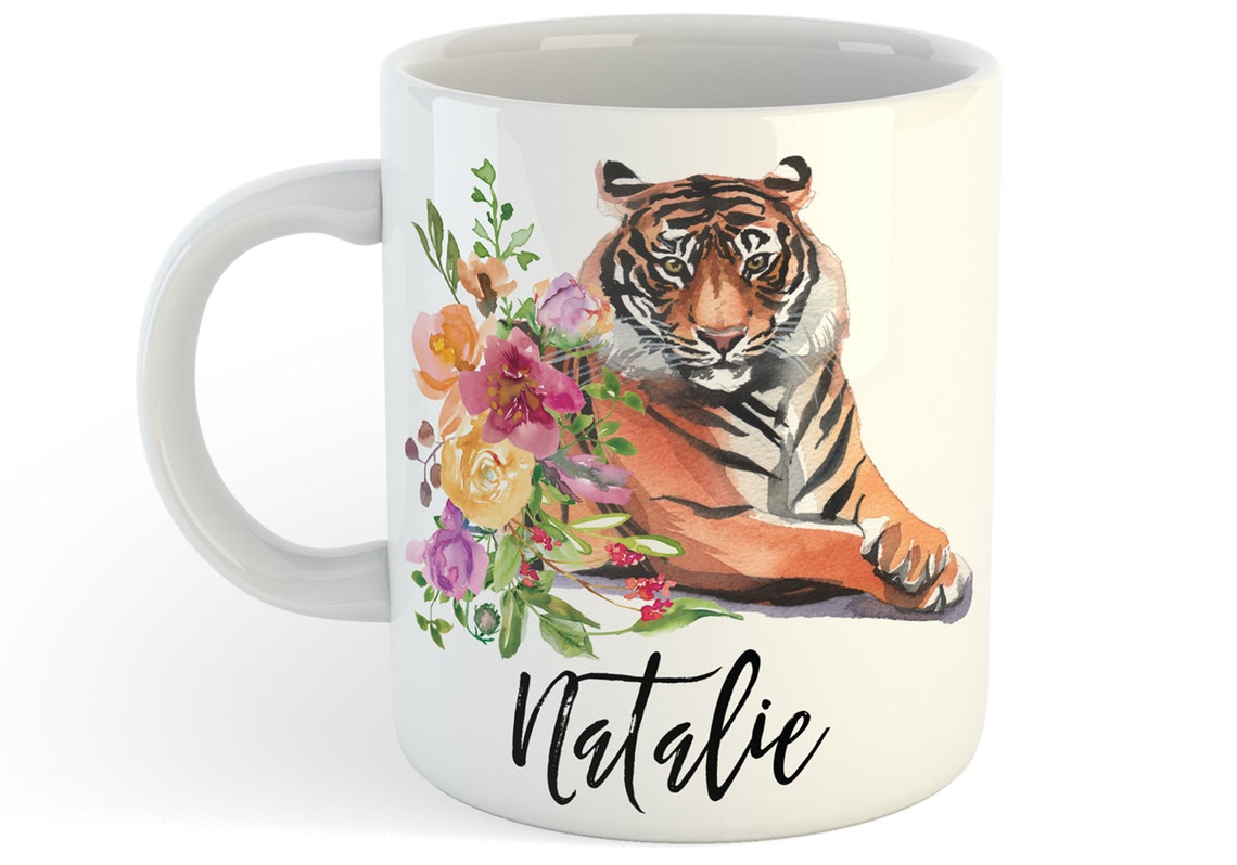 Tiger Coffee Mug Personalized Tiger Coffee Cup Animal Mug - Etsy