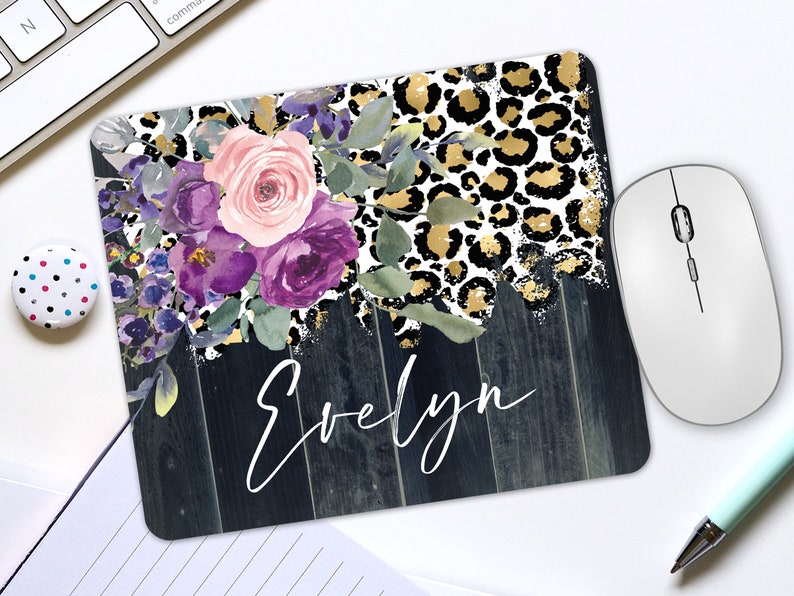 Leopard Print Desk Accessories Animal Print Mouse Pad - Etsy