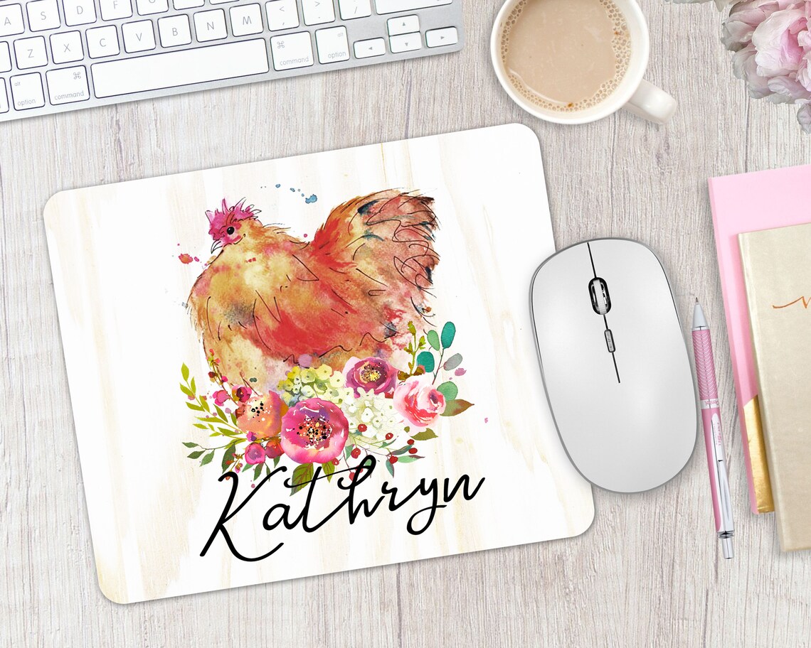 Chicken Mousepad Chicken Desk Decor Farm Animal Mouse Pad - Etsy