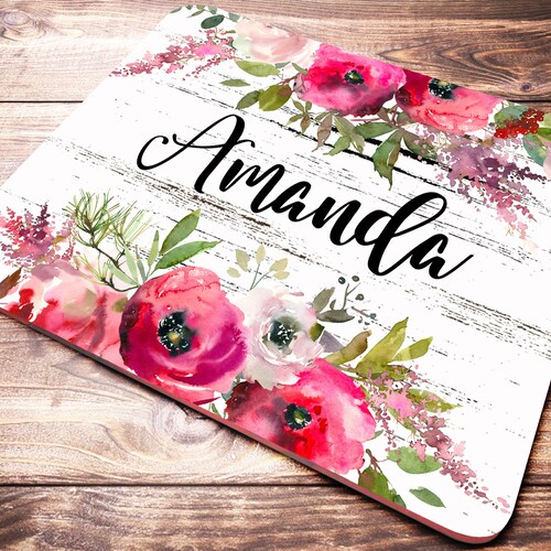 Name Mouse Pad Personalized Mouse Pad Office Decor for - Etsy