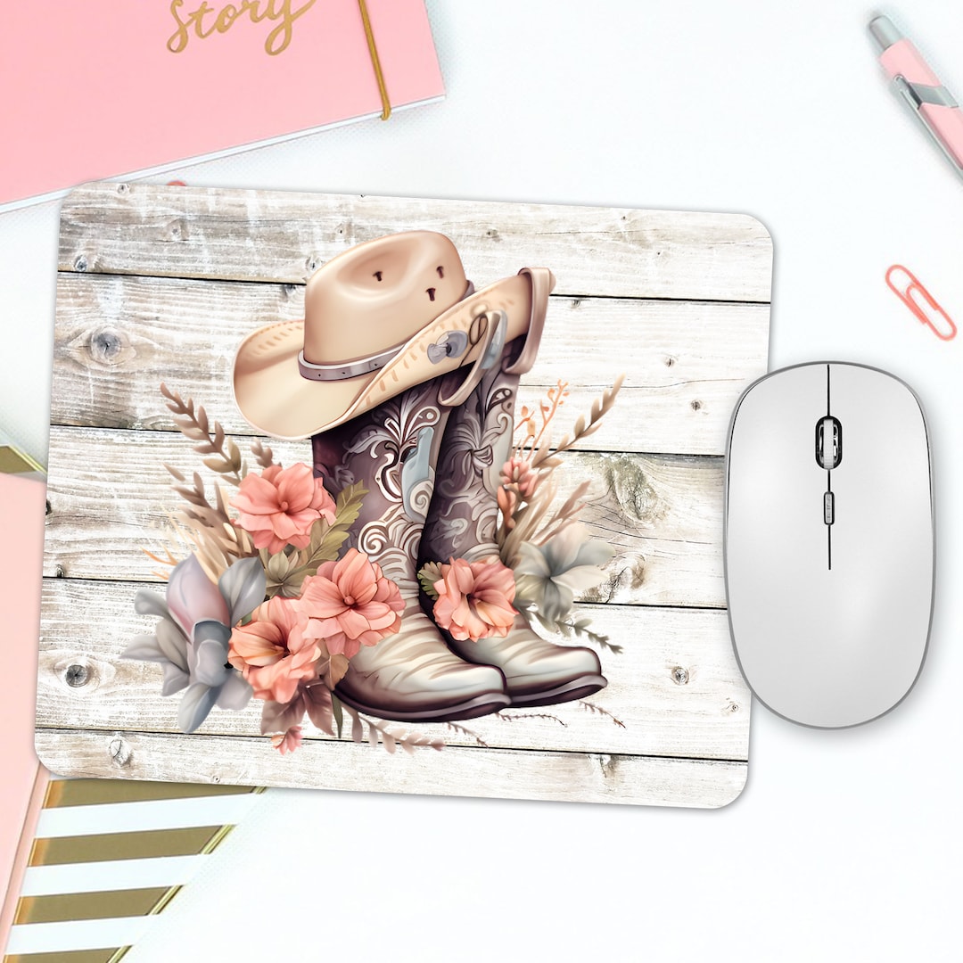 Cowgirl Office Accessories, Cowgirl Boots Mouse Pad, Farmhouse Home ...
