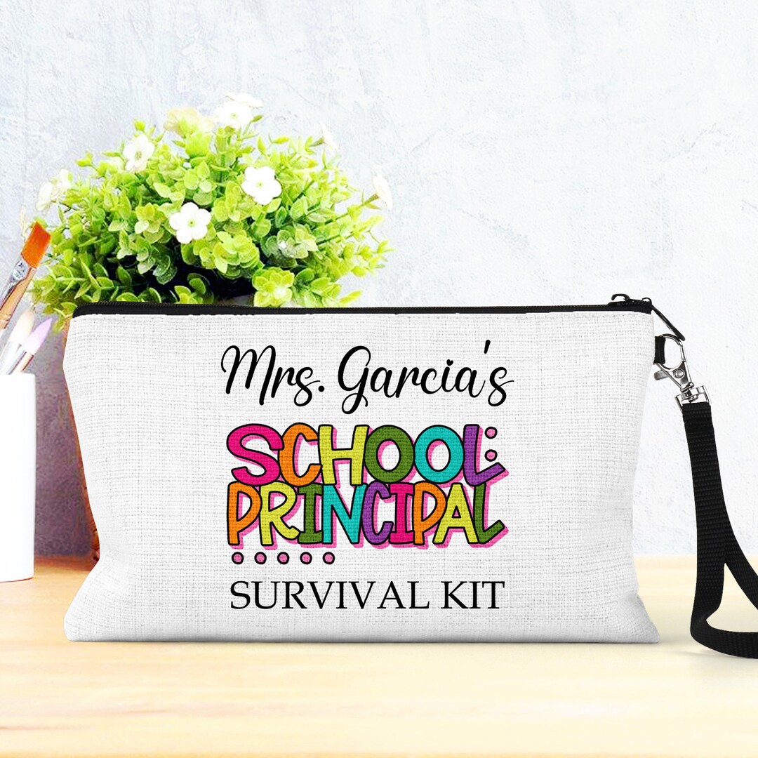 Personalized School Principal Survival Kit Bag, Principal Gift From ...
