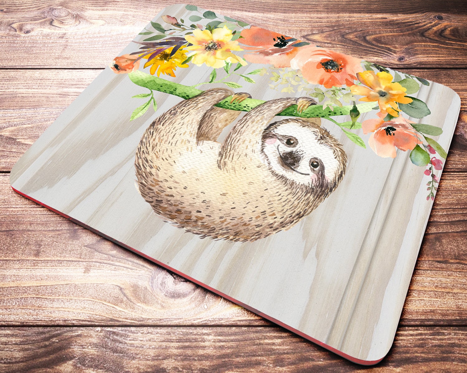 Personalized Sloth Mouse Pad Funny Desk Decor Office Desk | Etsy