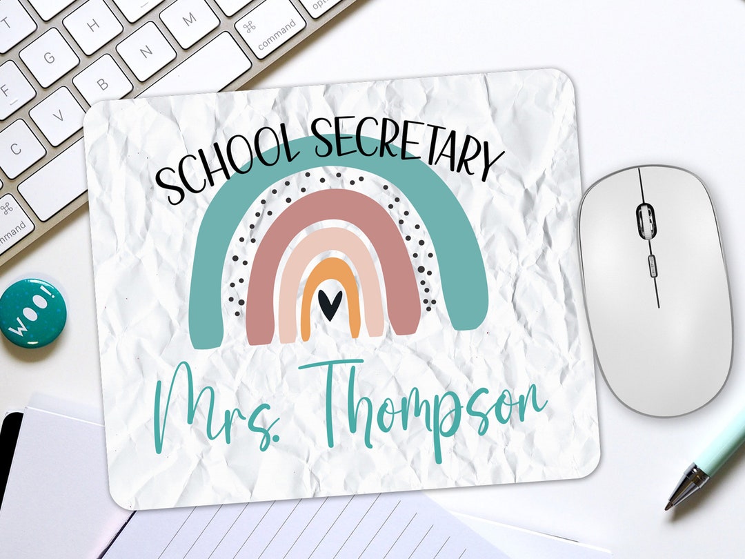 School Secretary Mouse Pad, School Secretary Gift, Coworker Gift ...