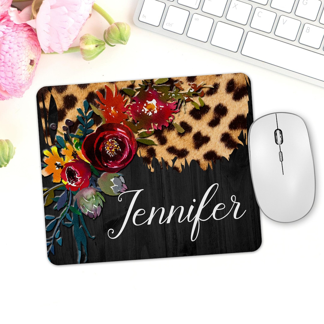 Personalized Mouse Pad, Office Decor, Leopard Print Mouse Pad, Best ...