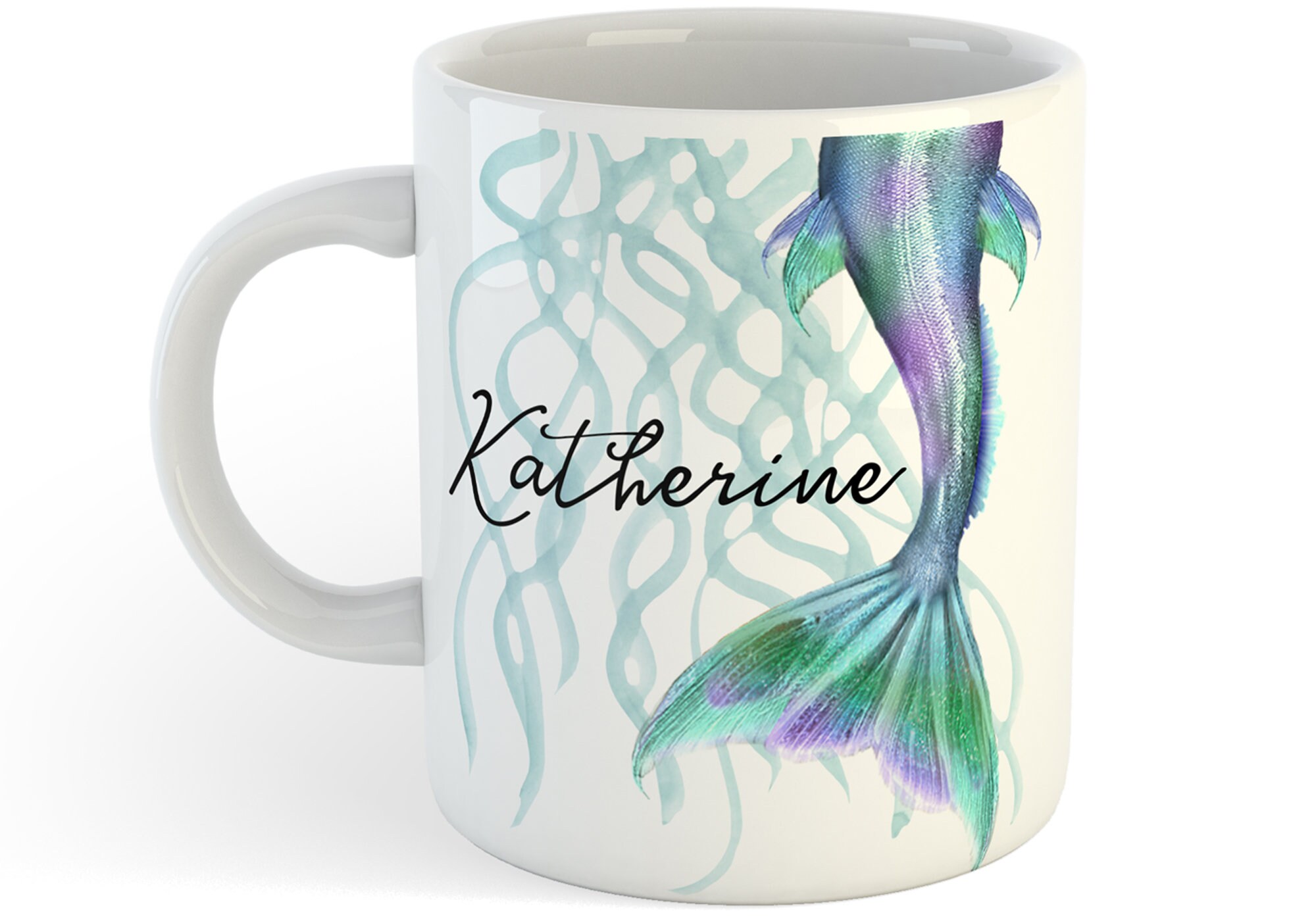 Mermaid Tail Mug, Personalized Mermaid Mug, Mermaid Gifts for Women ...