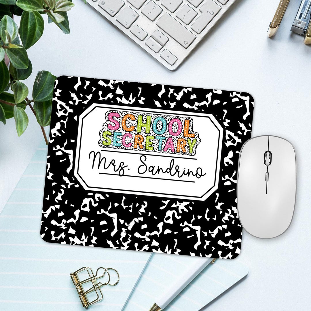 Dalmatian Dots School Secretary Mouse Pad Personalized Office Staff ...