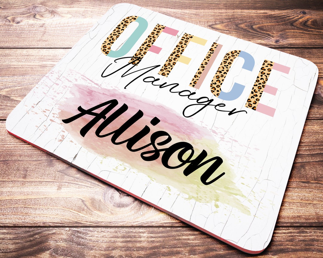 Office Manager Mouse Pad, Boss Day Gift for Women, Personalized Office ...