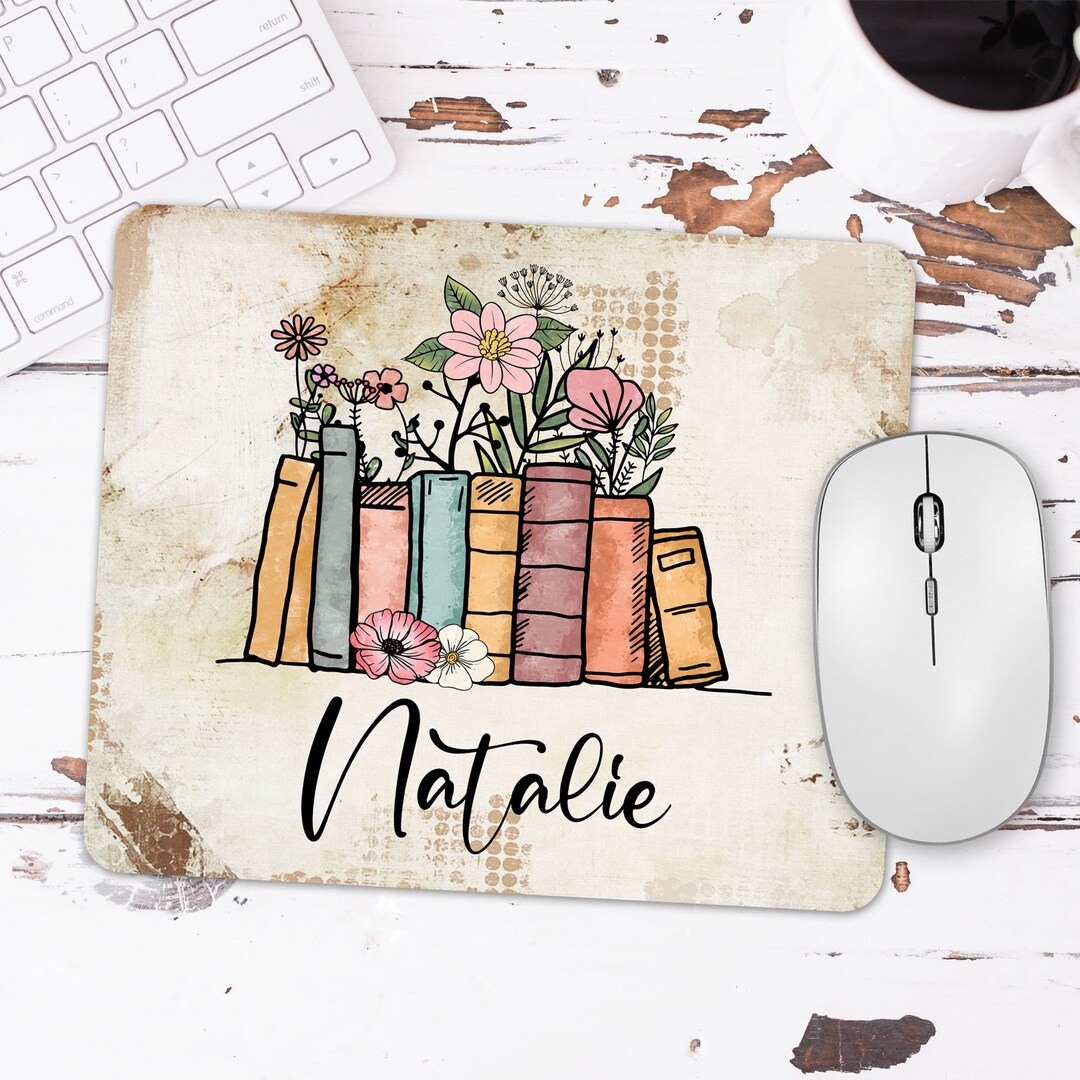 Book Lover Desk Decor, Personalized Reading Teacher Gift, Teacher Mouse ...