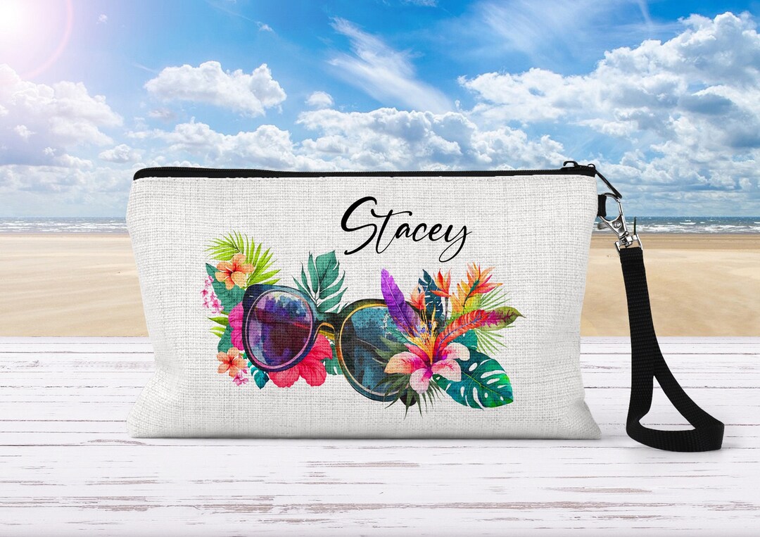 Beach Survival Kit Bag Personalized Beach Pouch Beach Trip - Etsy