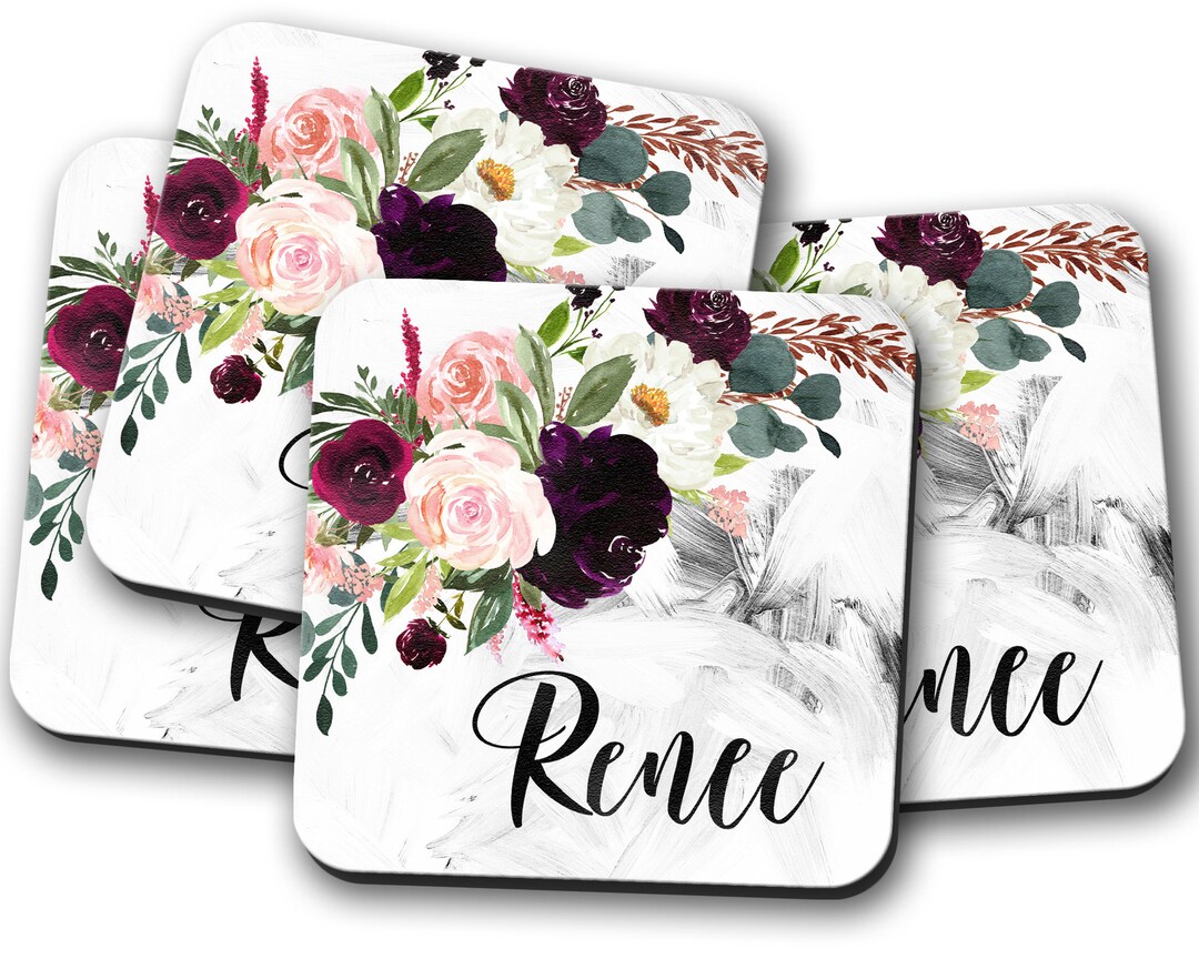 Personalized Coasters, Coworker Office Gift, Name Coasters, Host Gift ...