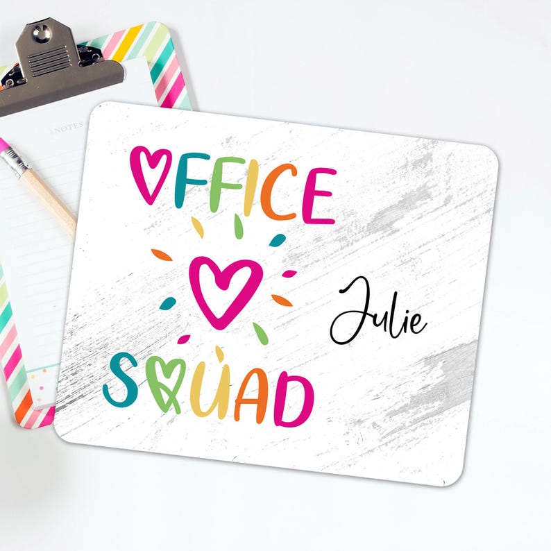 Desk Accessories Set Office Squad Coaster and Mouse Pad Custom Office ...