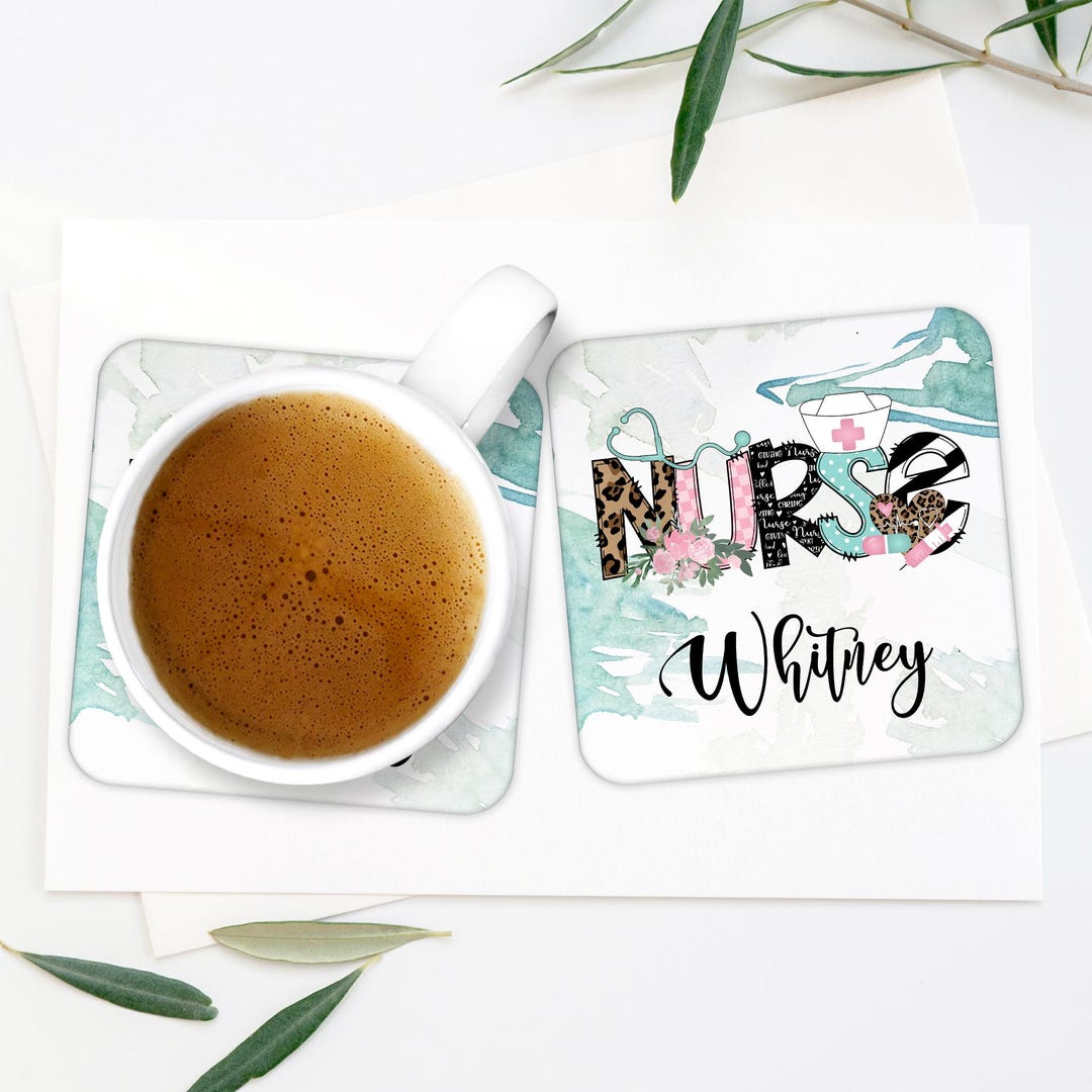 Custom Nurse Coaster, Personalized Desk Decor for Nursing Staff and ...