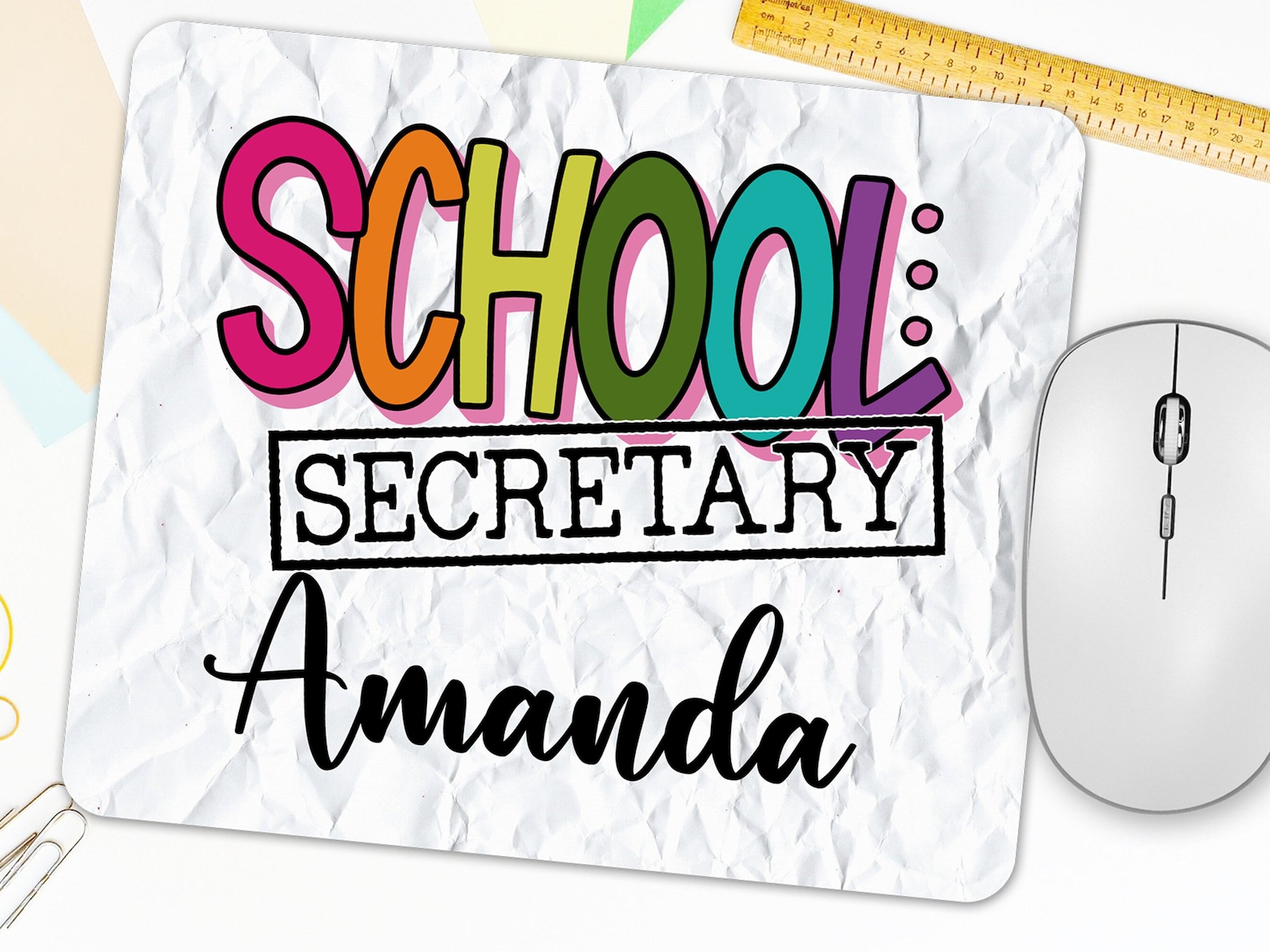 School Secretary Gifts, Personalized Mouse Pad, School Office Staff ...