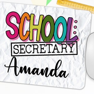 School Secretary Gifts, Personalized Mouse Pad, School Office Staff ...