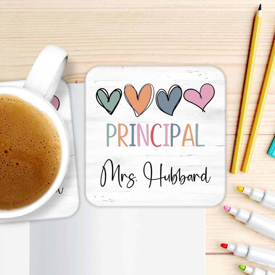 Custom Principal Appreciation Coaster School Principal Office Decor ...