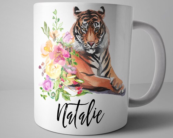 Tiger Coffee Mug Personalized Tiger Coffee Cup Animal Mug - Etsy
