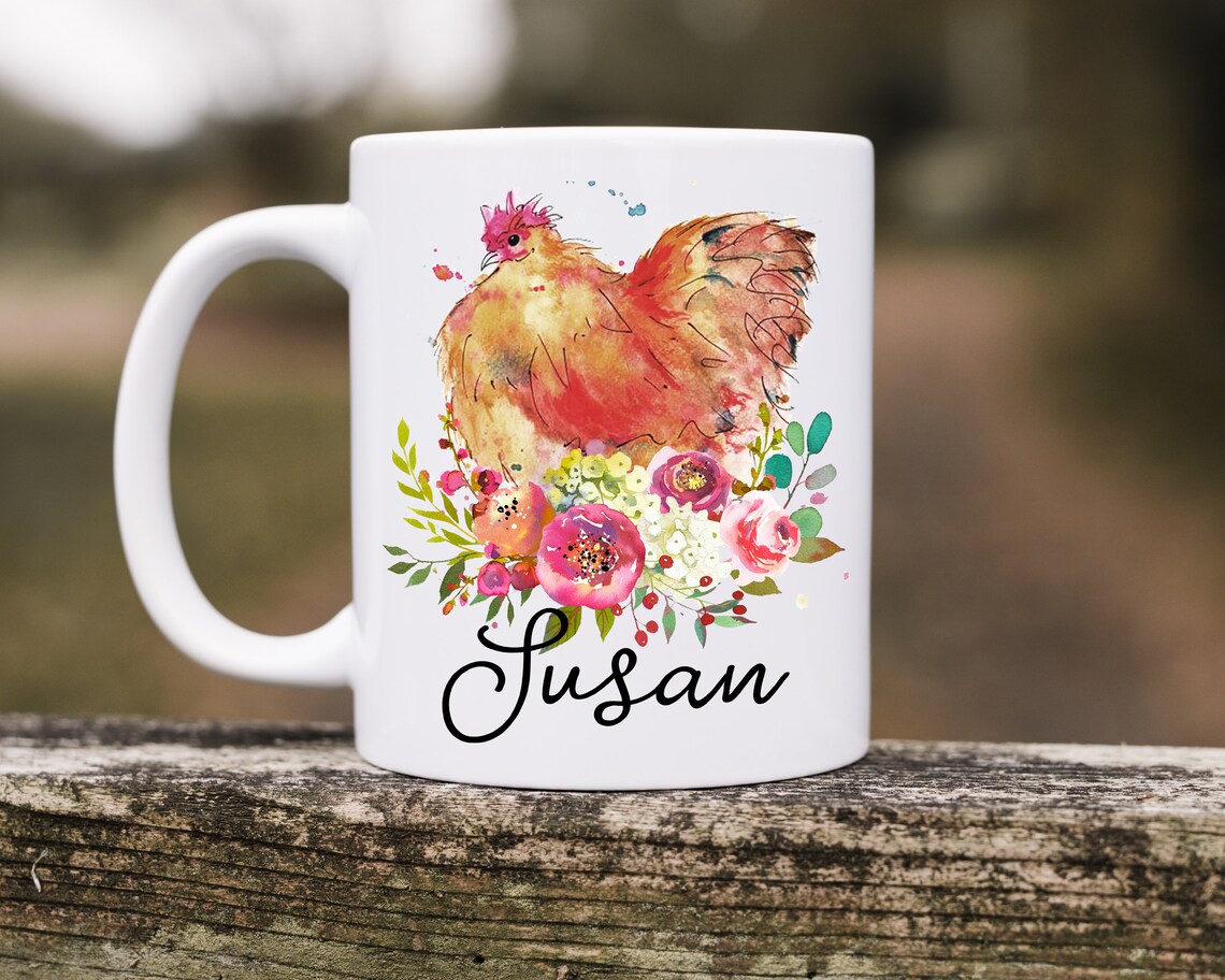 Personalized Chicken Mug Farm Animal Mug Chicken Coffee Mug - Etsy