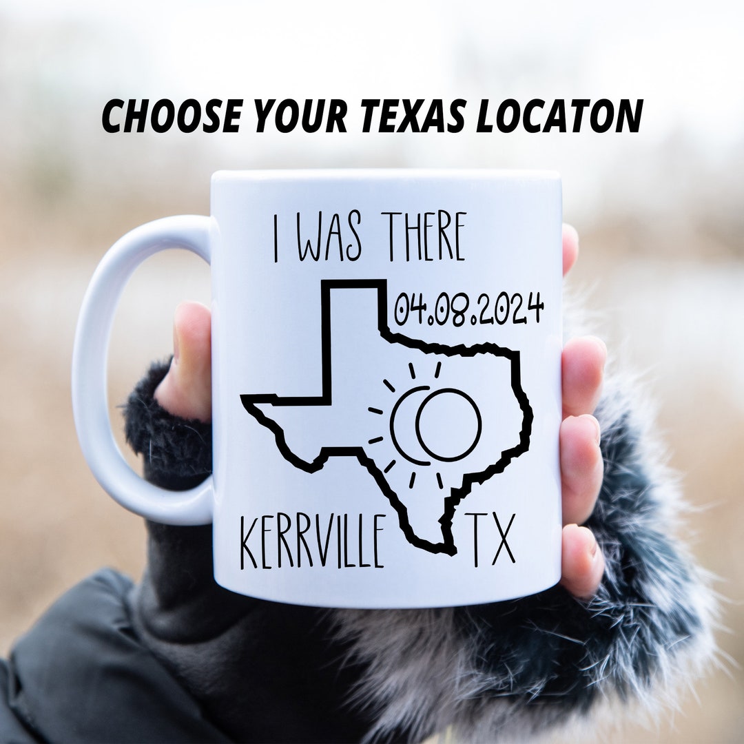 Custom Solar Eclipse Mug, Custom Texas Location, Eclipse Coffee Mug ...