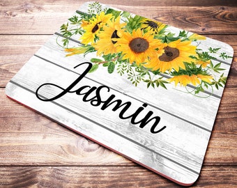 Summer Sun Beach Wood Mouse Pad Coaster Set Matching Mouse - Etsy