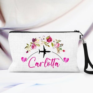 Personalized Flight Attendant Makeup Bag, Flight Crew Gifts, Airplane ...