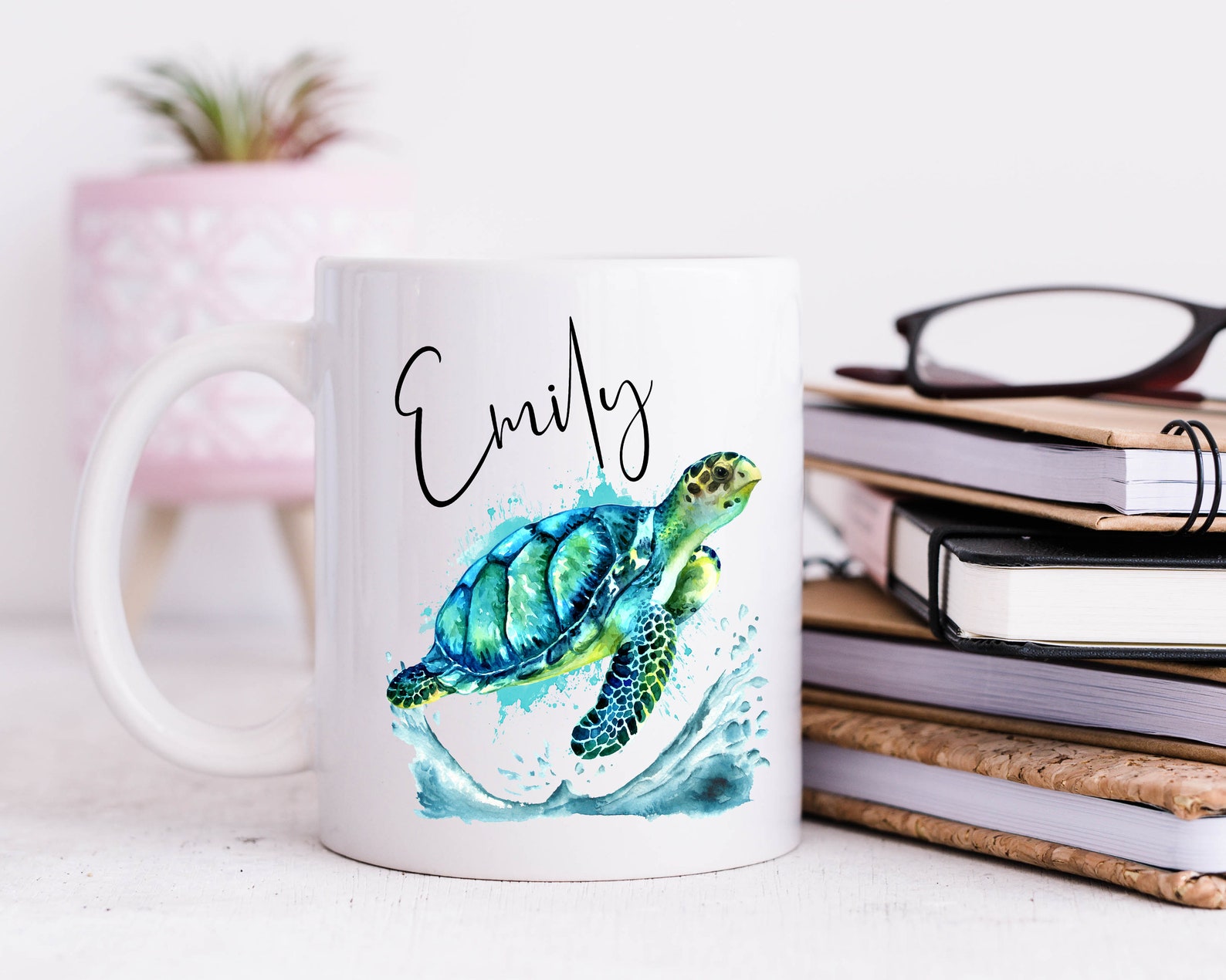 Turtle Coffee Mug Personalized Sea Turtle Mug Turtle Gifts - Etsy