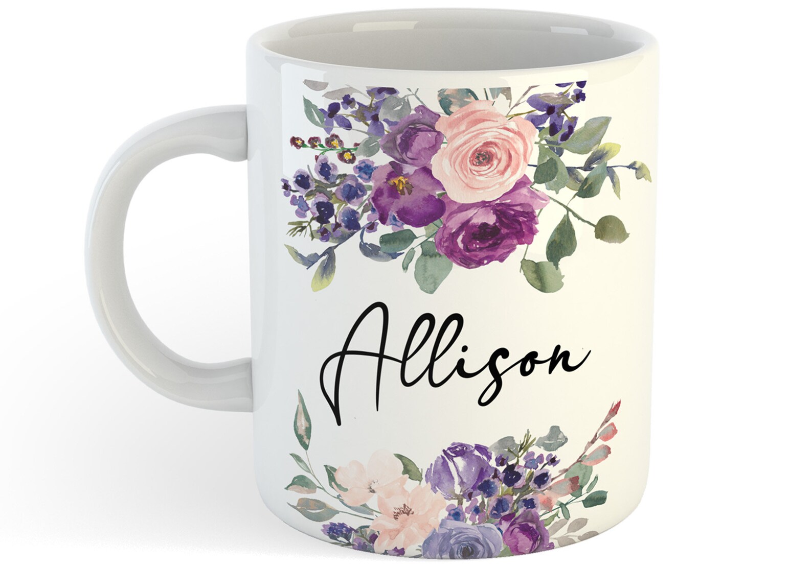 Personalized Name Mug, Floral Coffee Mug, Personalized Gifts for Women ...