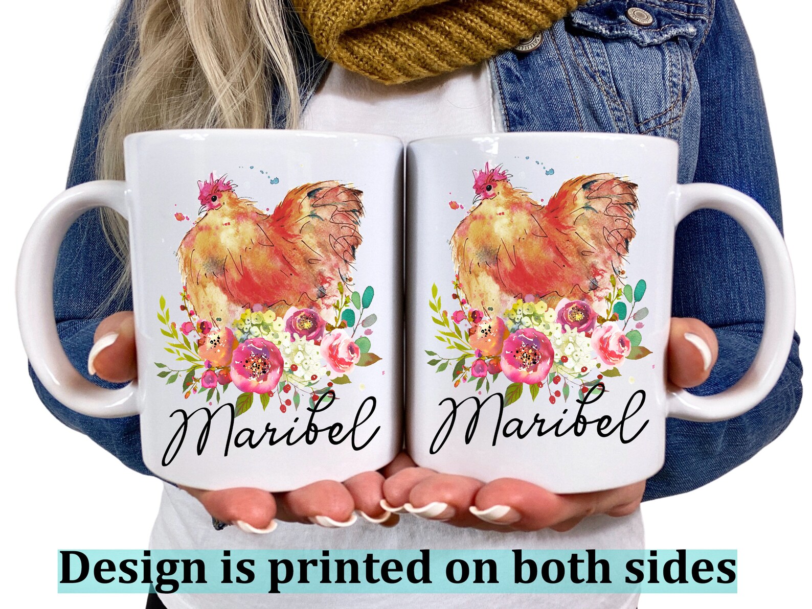 Personalized Chicken Mug Farm Animal Mug Chicken Coffee Mug - Etsy