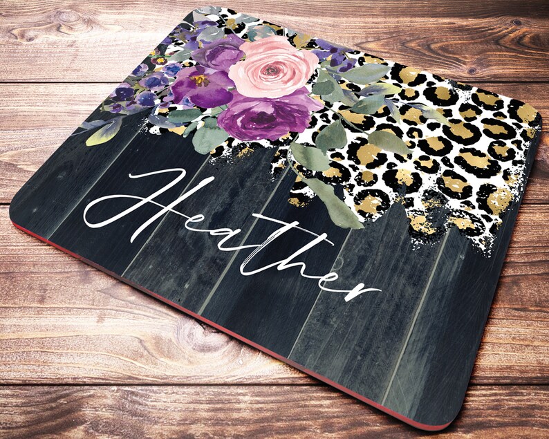 Leopard Print Desk Accessories Animal Print Mouse Pad - Etsy