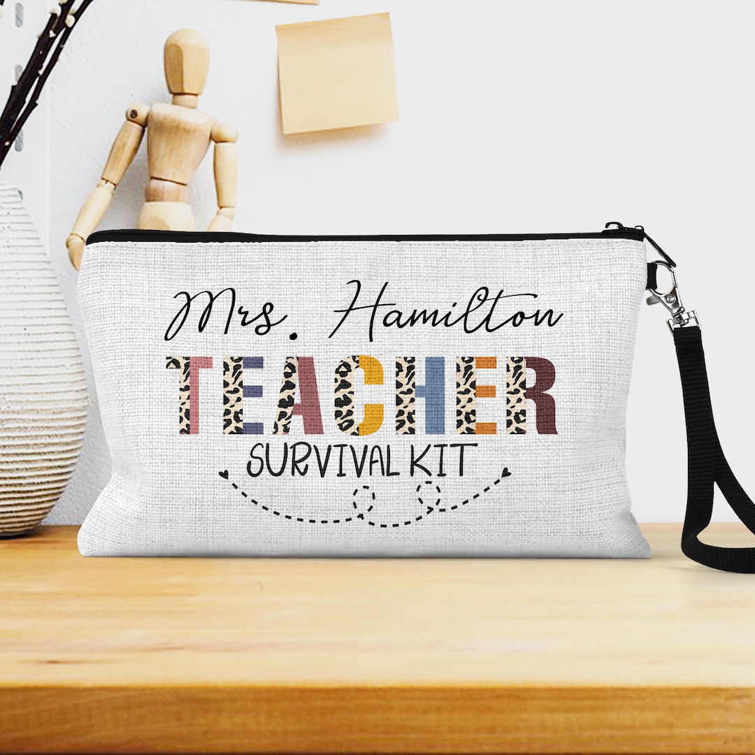 Teacher Survival Kit Bag, Teacher Week Gift, Pencil Pouch, Gift for ...