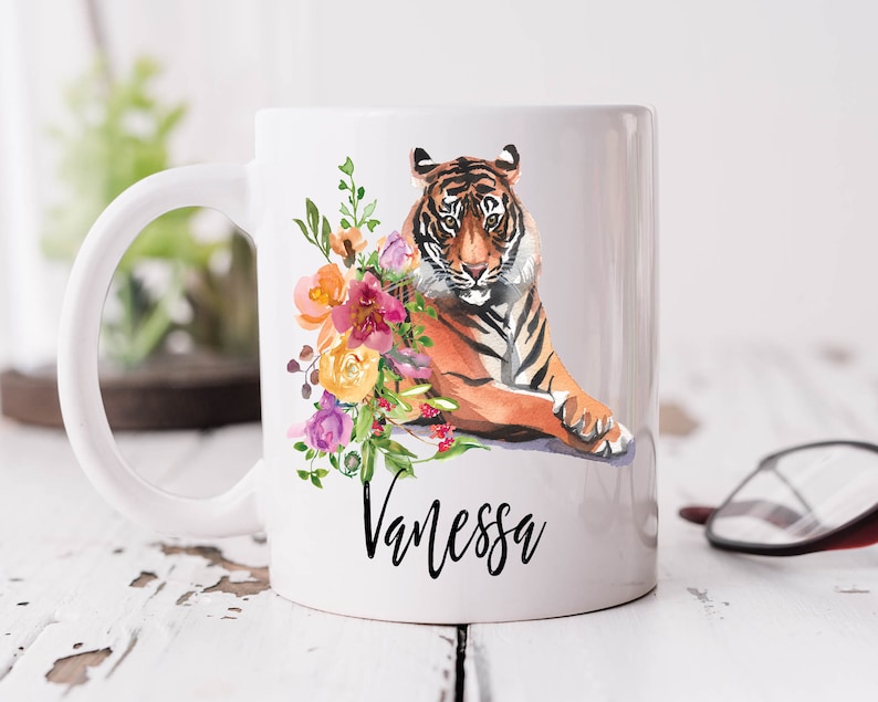 Tiger Coffee Mug Personalized Tiger Coffee Cup Animal Mug - Etsy
