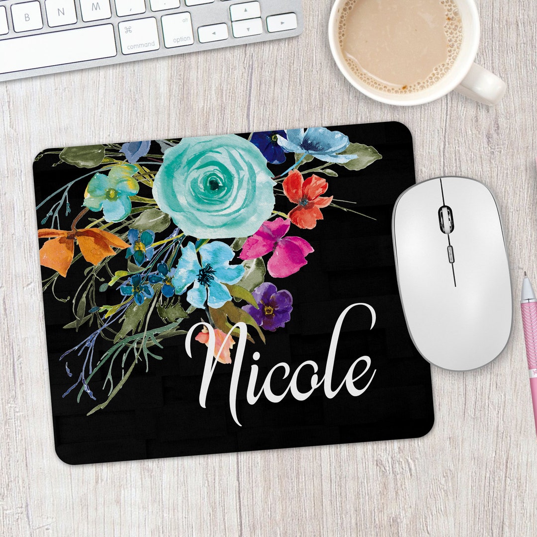 Personalized Mouse Pad, Office Decor for Women, Monogram Mouse Pad ...